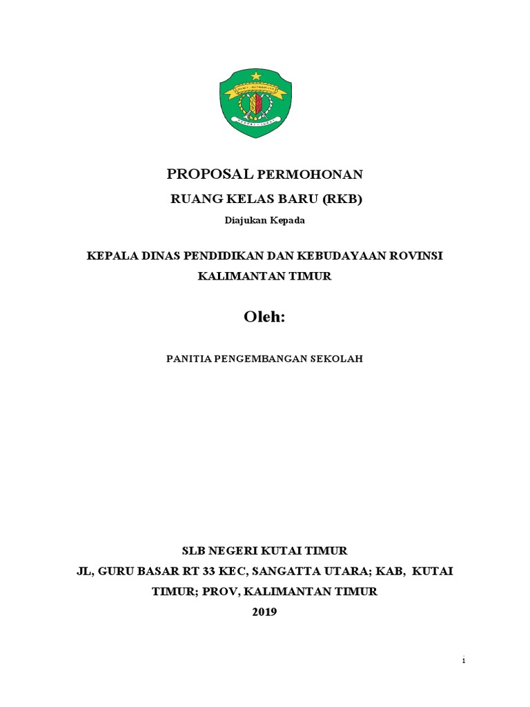 Proposal Ruang Kelas Baru | PDF