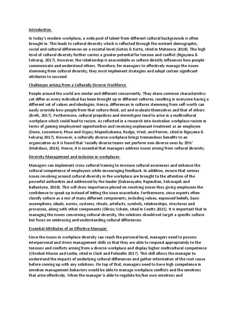 RMIT ITM Assignment 1 (2021) | PDF | Diversity (Business) | Competence ...