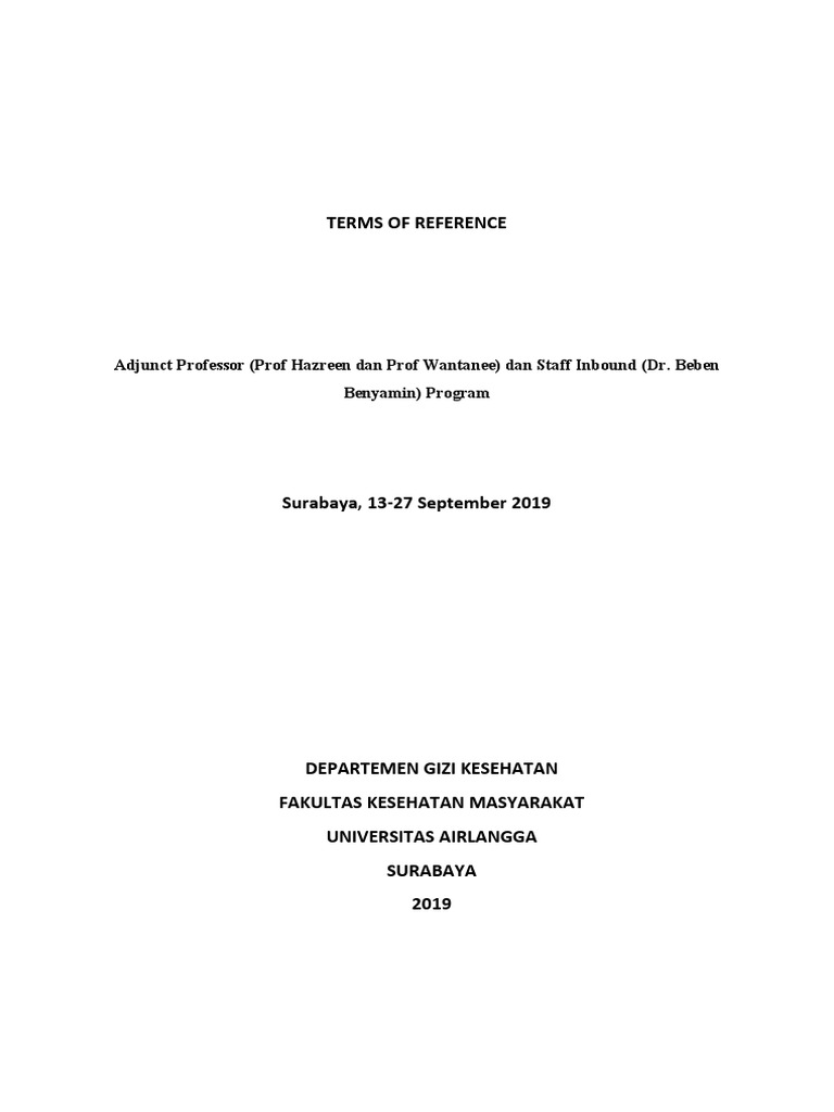 TOR Writing Workshop - HAzWanBeb 2019 Edit SWS 250619 | PDF