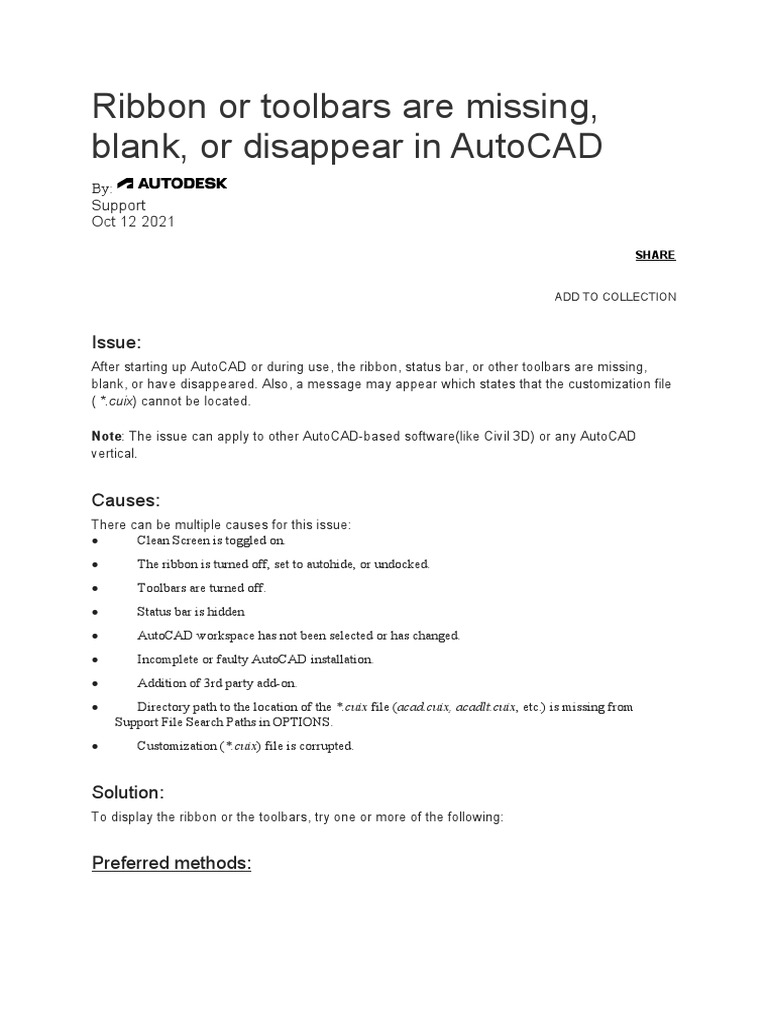 Ribbon or Toolbars Are Missing | PDF | Computer File | Microsoft Windows