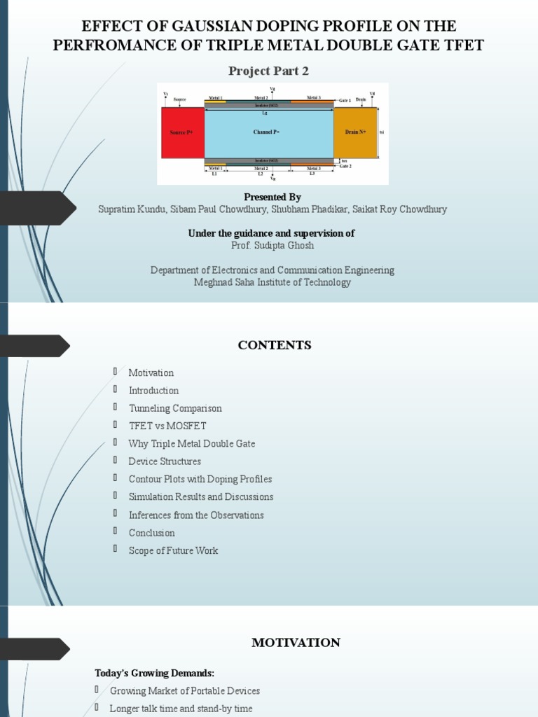 Effect of Gaussian Doping Profile On The Perfromance of Triple Metal ...