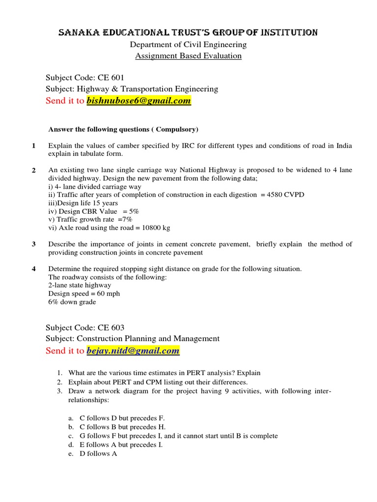 Send It To: Sanaka Educational Trust'S Group of Institution | PDF