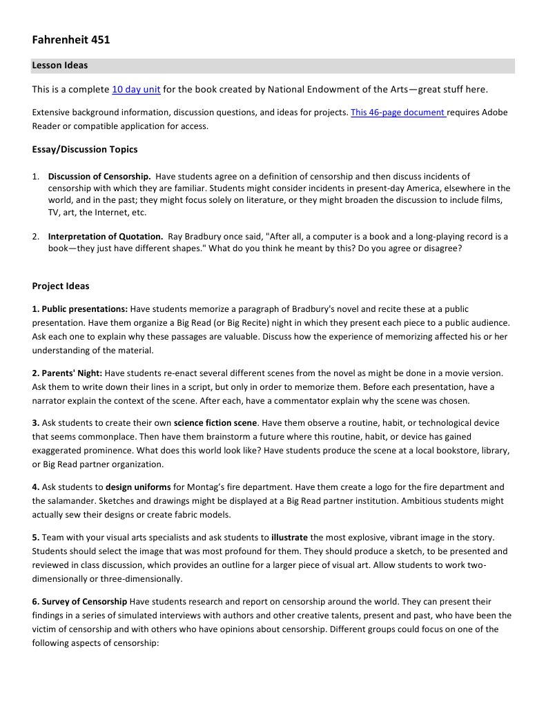 Fahrenheit 451 | PDF | Business