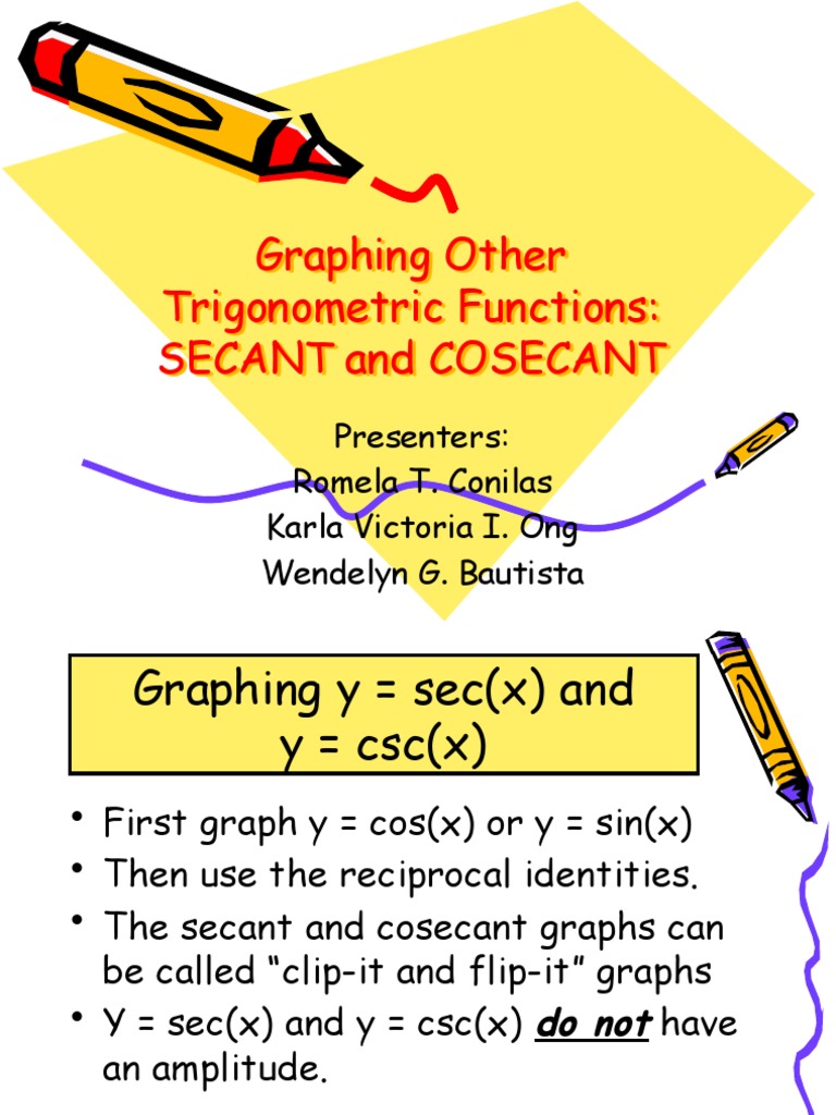Graphing Secant and Cosecant 1 | PDF | Trigonometric Functions | Geometry
