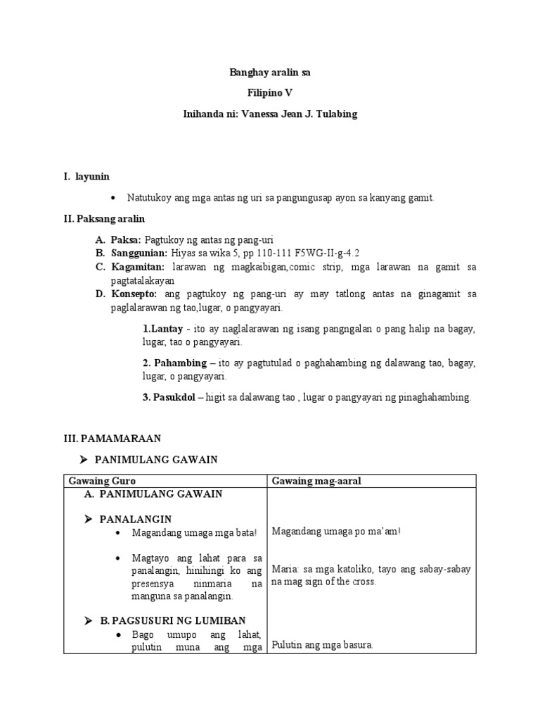 Filipino 5 - DLP | PDF
