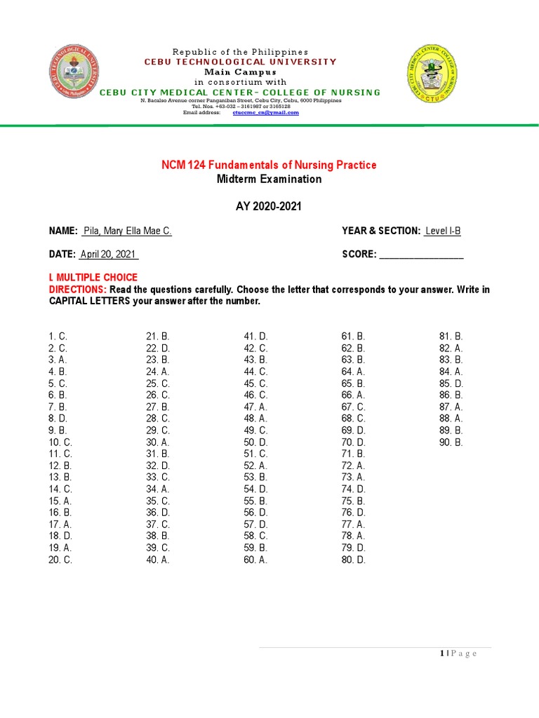 Pila - Funda Midterm Exam | PDF