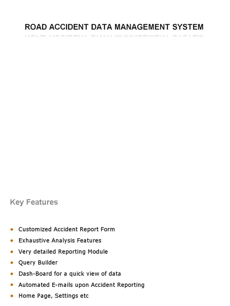 Road Accident Data Management System Applications in Road Safety | PDF ...