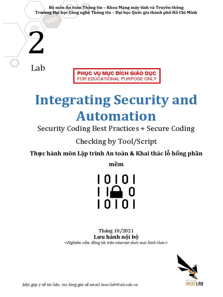 Lab 2 - Integrating Security and Automation | PDF