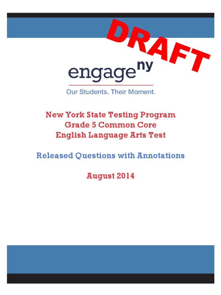 2014 Ela Grade 5 Sample Annotated Items | PDF | Multiple Choice ...