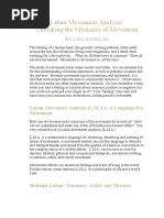 Laban Movement Analysis | PDF | Notation | Dance Science