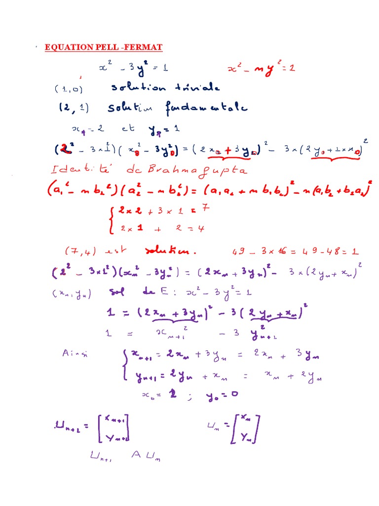 Equation Pell - Fermat | PDF