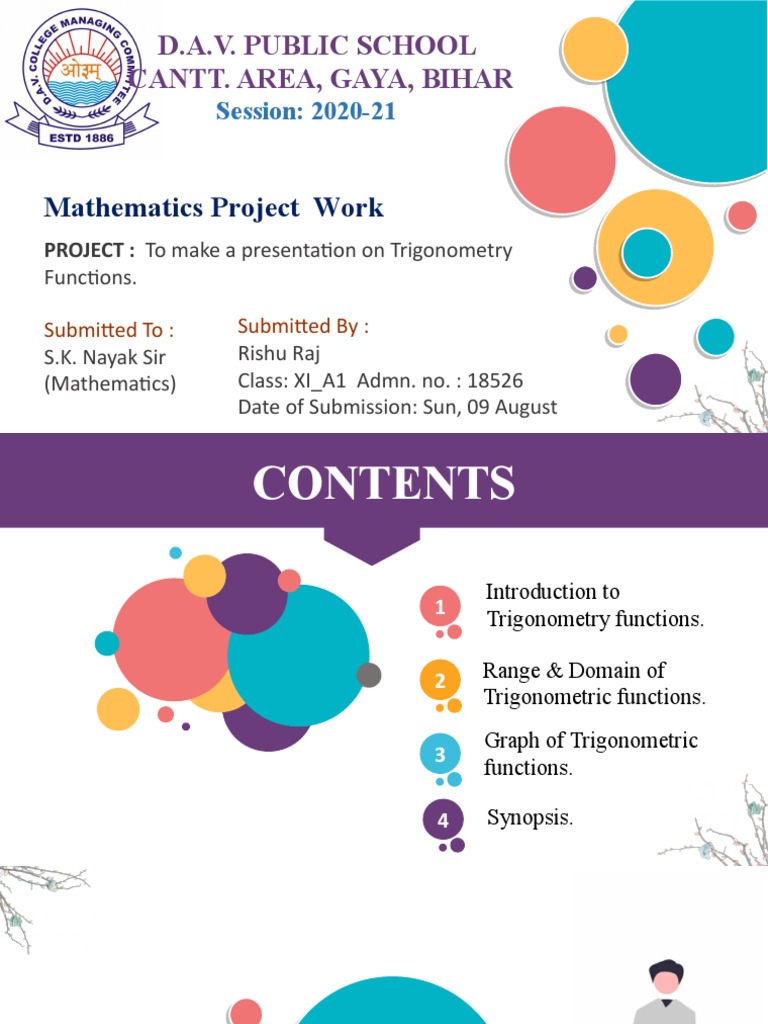 Project On Trigonometry | PDF | Trigonometric Functions | Sine