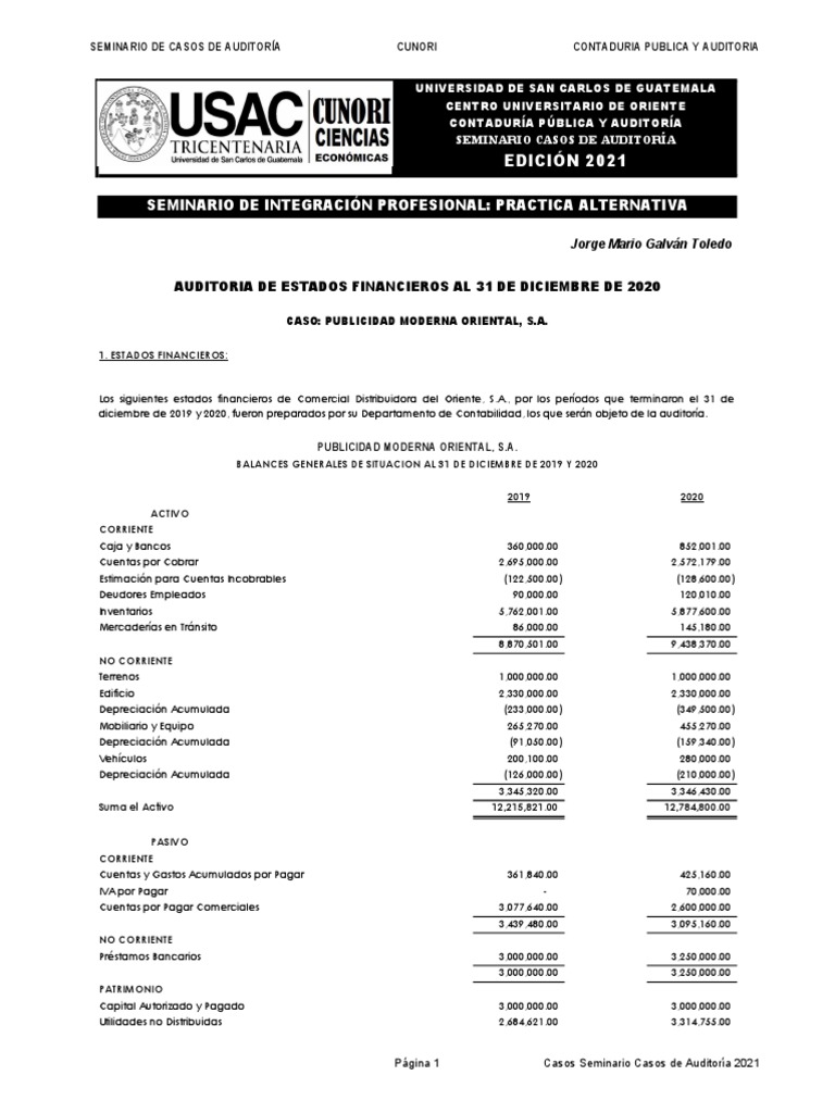 Ejercicios Nia Seccion 500 599 | PDF | Bancos | Cheque