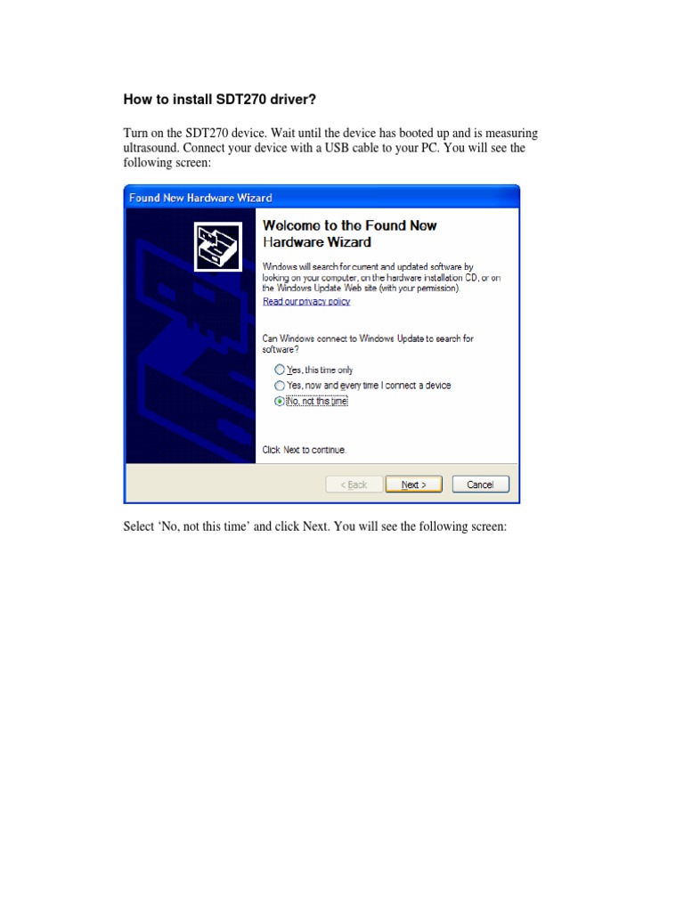 SDT270 Driver Installation Guide | PDF | Career & Growth | Computers