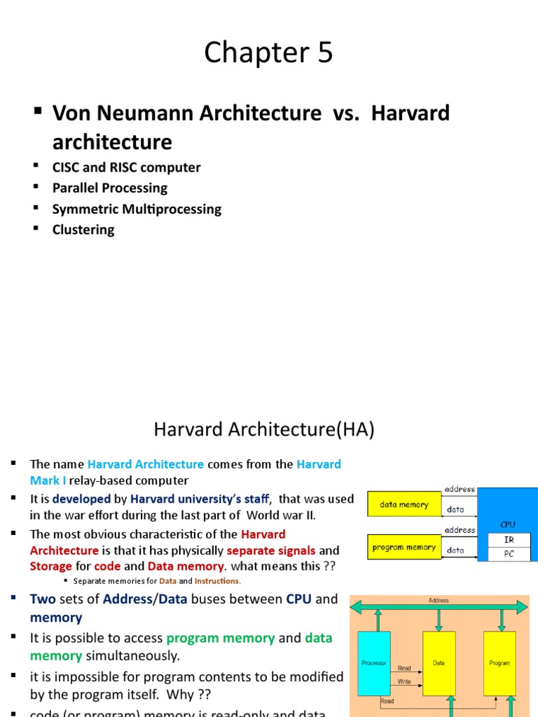 Von Neumann Architecture vs. Harvard | PDF | Parallel Computing ...