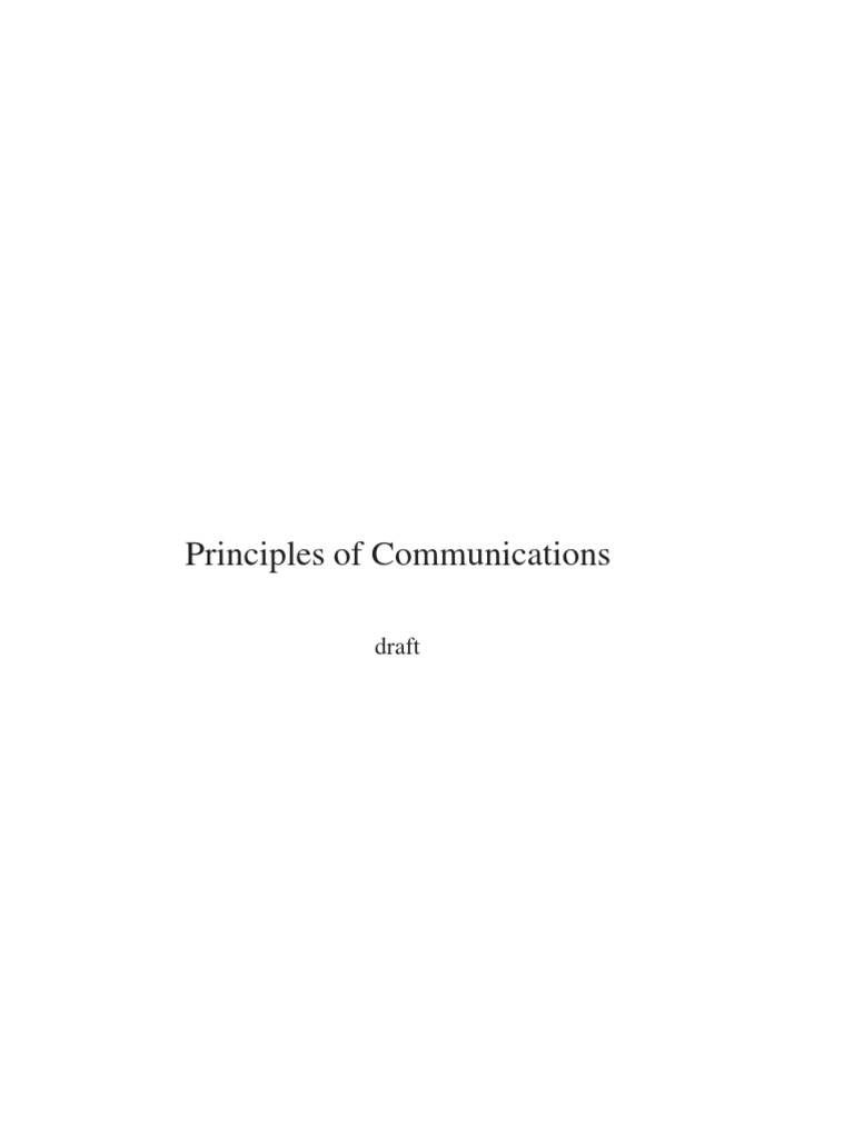 Principles of Communications | PDF | Data Transmission | Telecommunication