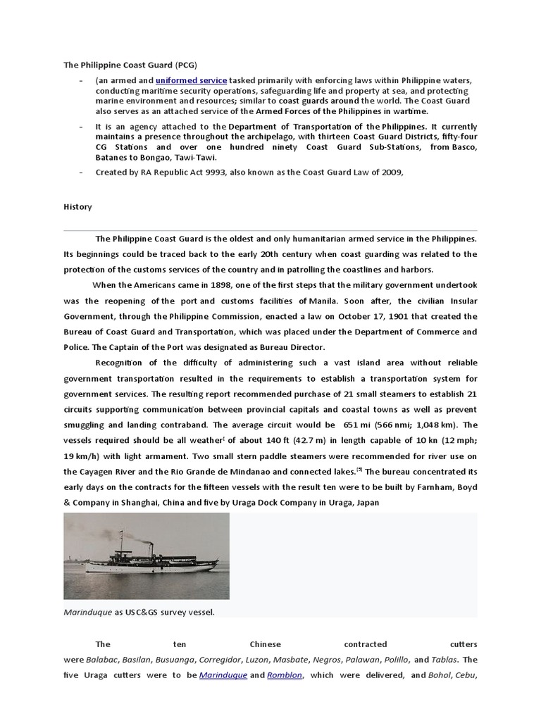 The Philippine Coast Guard | PDF | Military Rank | Military