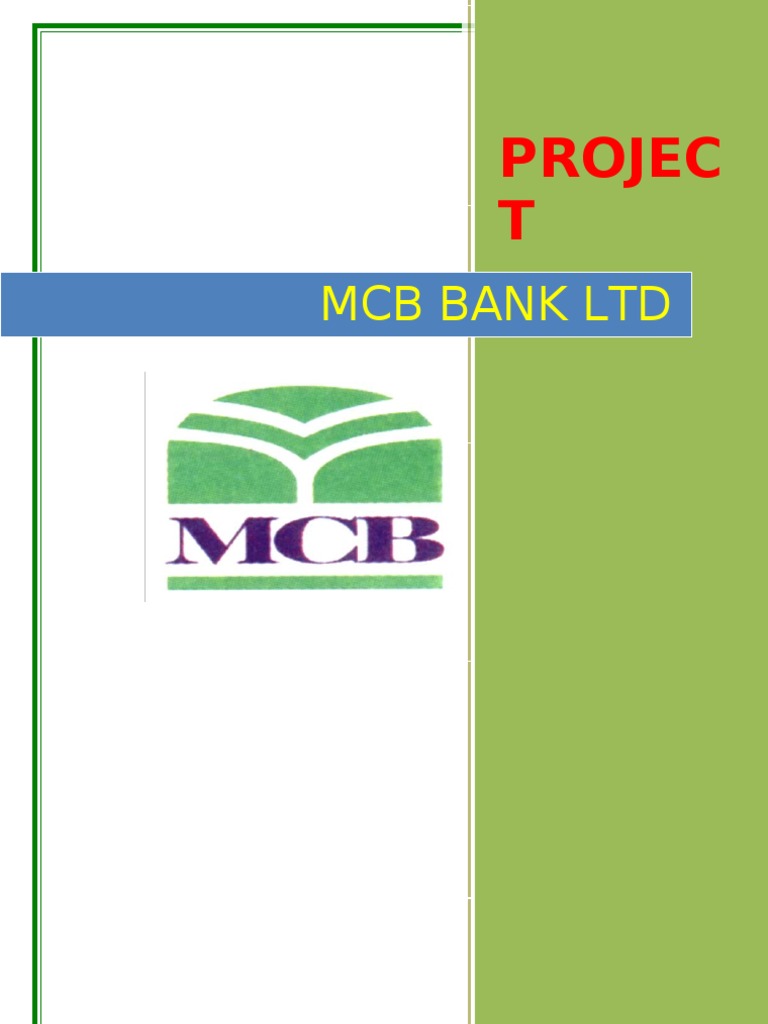 MCB Bank Project Report Overview | PDF | Cheque | Banks