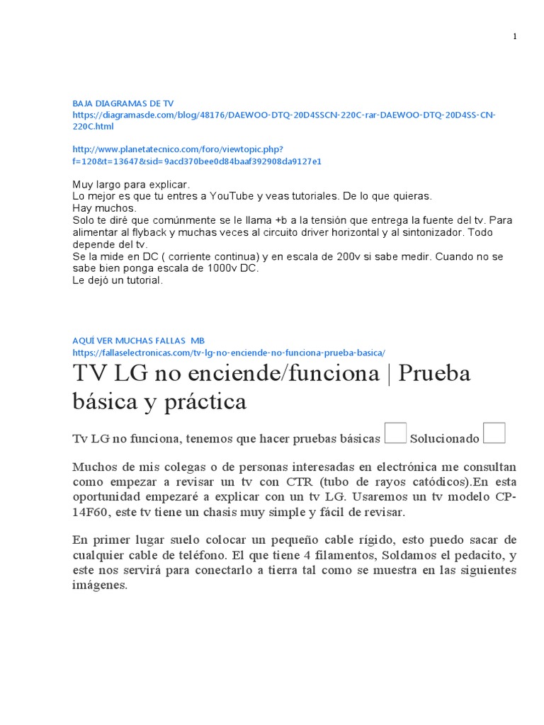 Ya Prubea Con Multimetro TV | PDF | Electrónica | Bienes manufacturados
