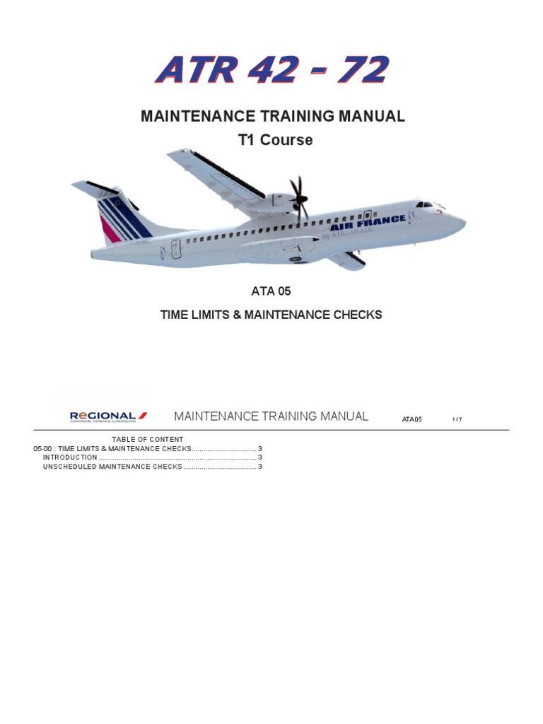 Maintenance Training Manual T1 Course: ATA 05 Time Limits & Maintenance ...