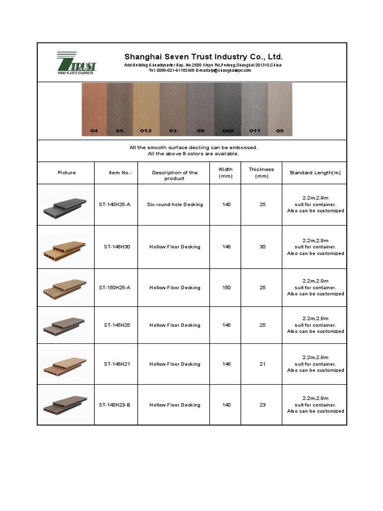Catalog of All WPC Decking | PDF | Building Materials | Building ...