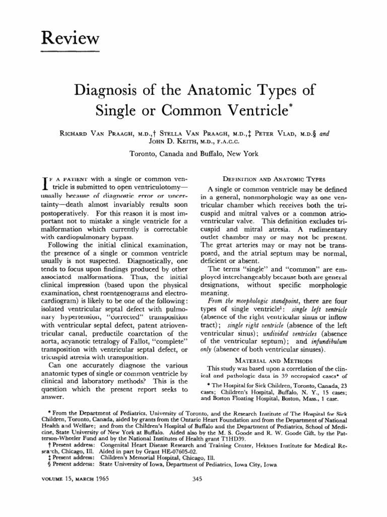 Diagnosis of Single Ventricle Van Praagh | PDF | Ventricle (Heart ...