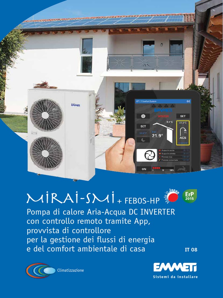 EMMETI Scheda Tecnica Pompa Di Calore MIRAI SMI FEBOS HP | PDF