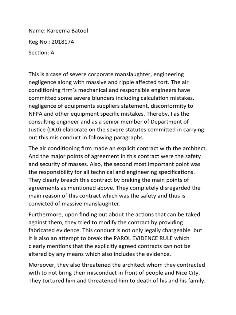 Kareema Batool U2018174 A | PDF | U.S. Securities And Exchange Commission | Bribery