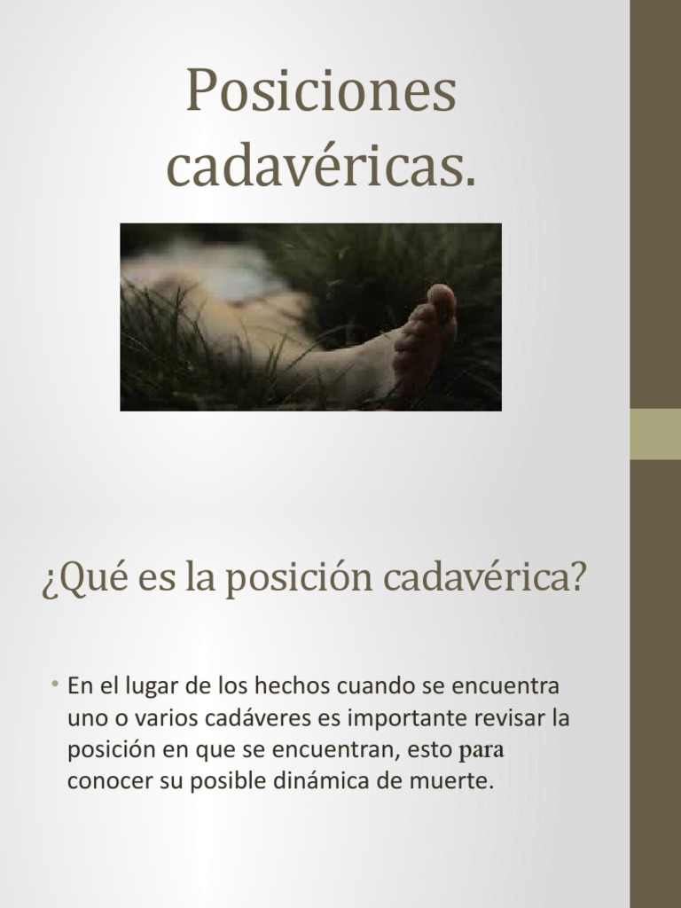 Posiciones Cadavericas | PDF