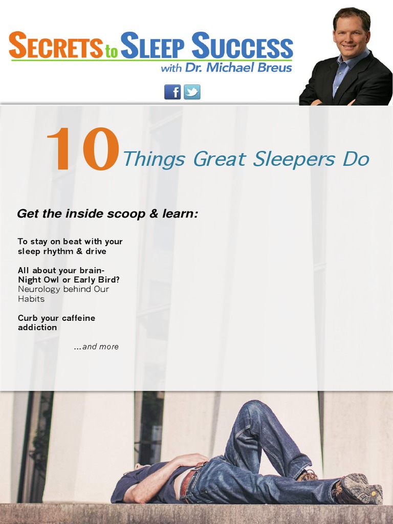 10 Things Great Sleepers Do | PDF | Sleep | Caffeine