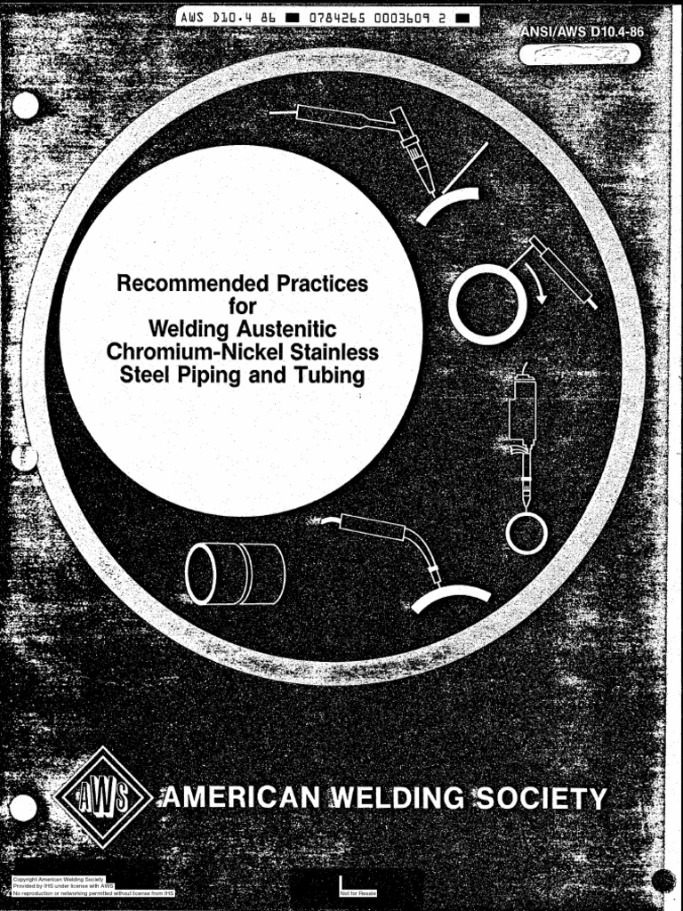 Ansi Aws D10 4 1986 | PDF | Welding | Construction