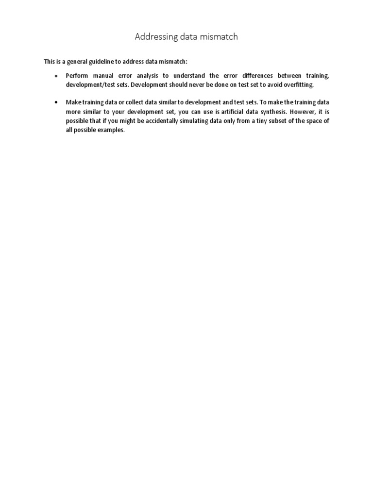 4 - Adressing Data Mismatch | PDF