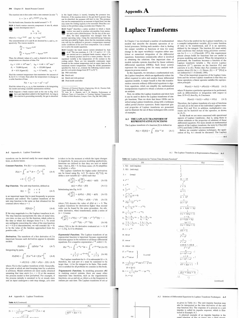 Batch Process Control Strategies | PDF | Laplace Transform | Equations