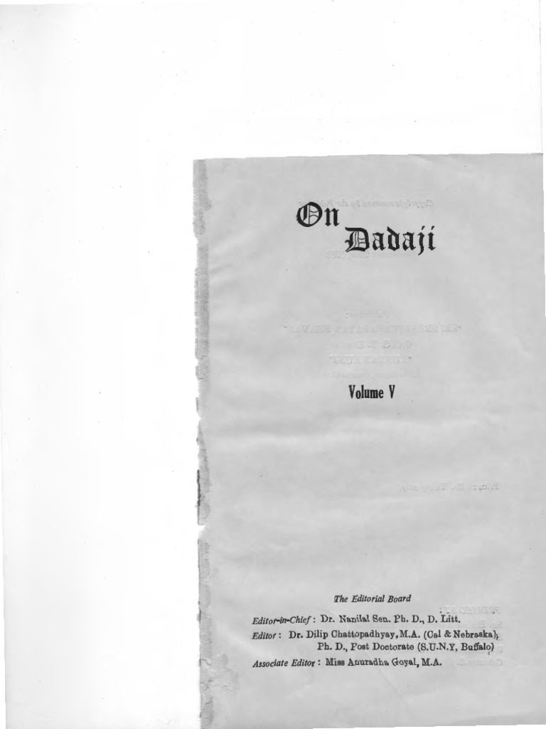 Various Authors - On Dadaji, Part 5 1982 | PDF | Science | God