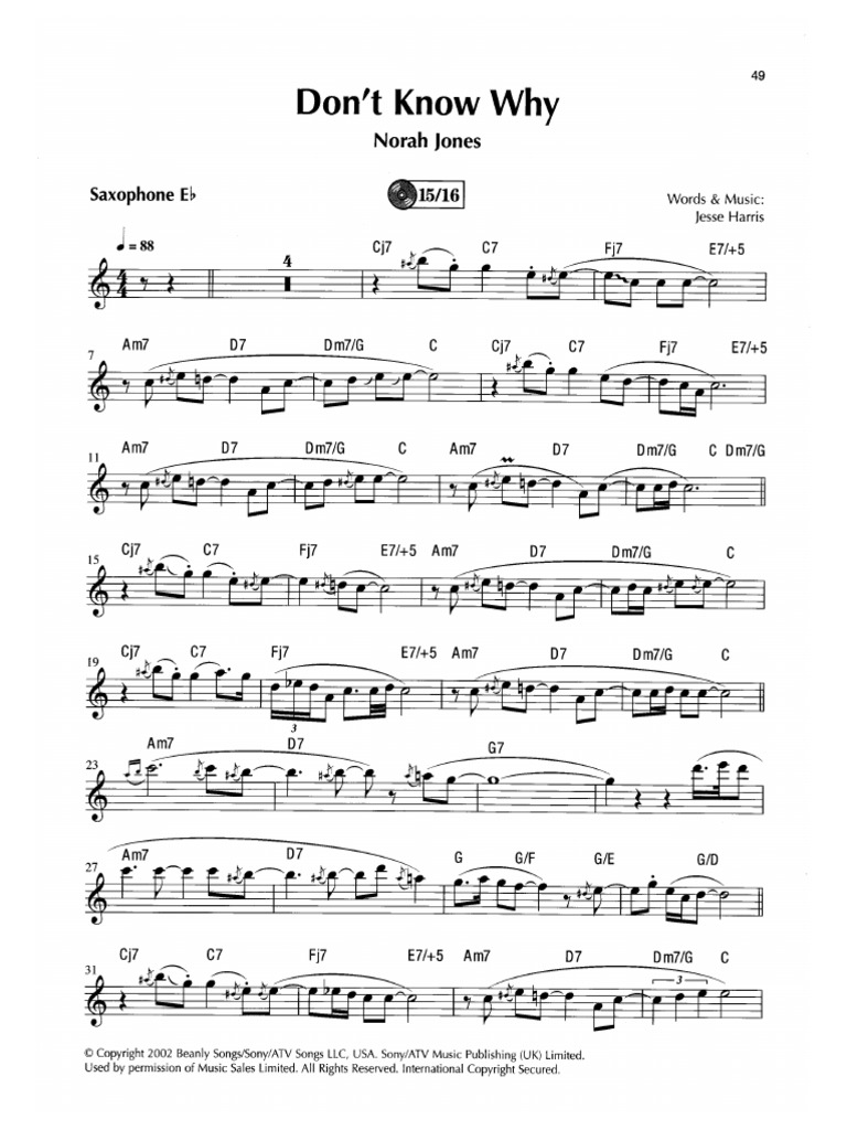 Don T Know Why | PDF