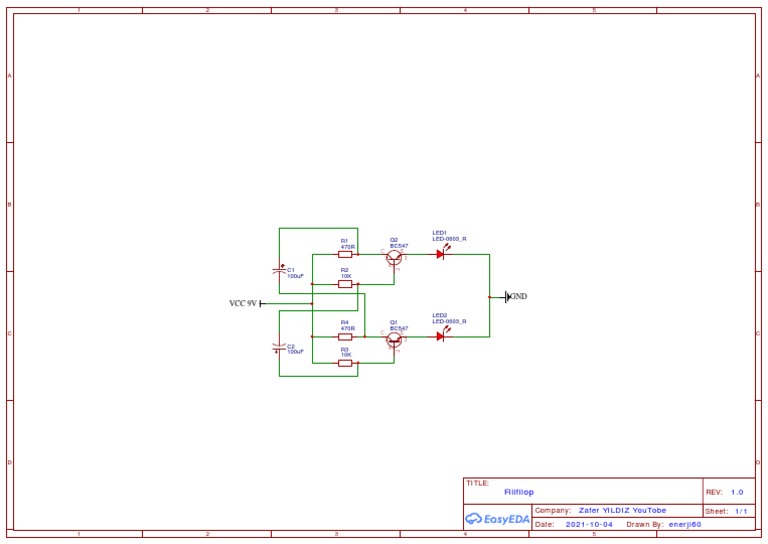 GND VCC 9V: Q2 LED-0603 - R Led1 470R R1 | PDF