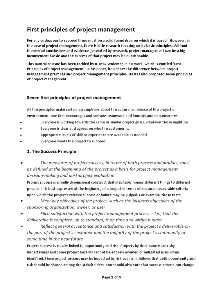 Project Management Essentials | PDF | Project Management | Risk