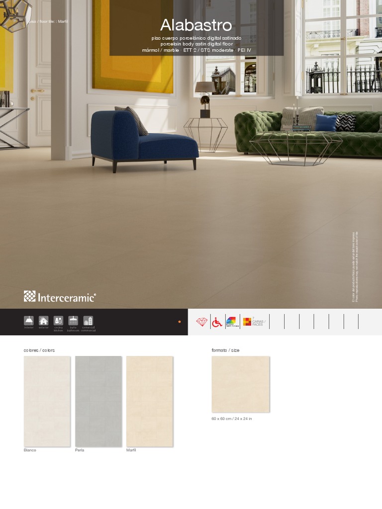 Interceramic ALAB Alabastro MXHoja de Catalogo-004887 | PDF