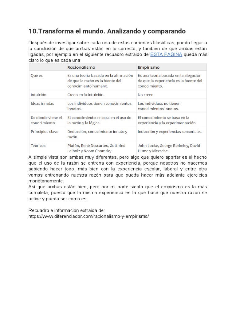 10.transforma El Mundo. Analizando y Comparando | PDF | Crecimiento personal y profesional ...