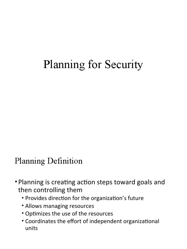Planning Level | PDF | Strategic Planning | Information Security