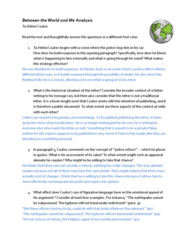 Ta-Nehisi Coates Analysis | PDF | Rhetoric | Cognition