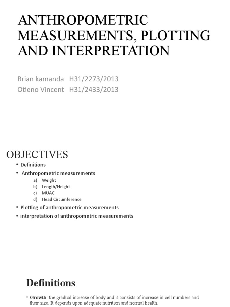 Anthropometric Measurements, Plotting and Interpretation | PDF | Malnutrition | Body Mass Index