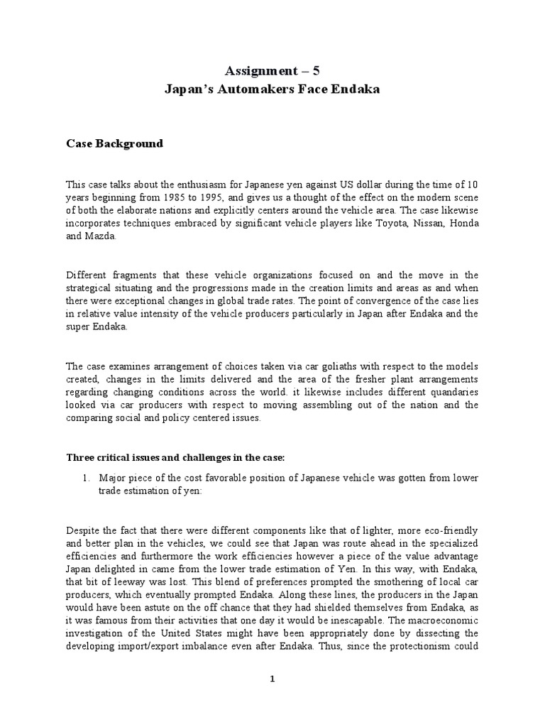 Japan's Automakers Face Endaka | PDF | Japanese Yen | Central Banks