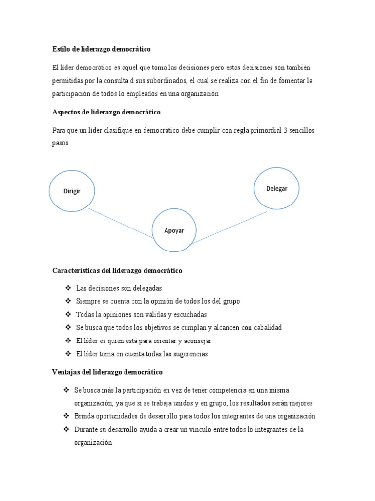 El estilo de liderazgo democrático: participativo, orientado al equipo ...