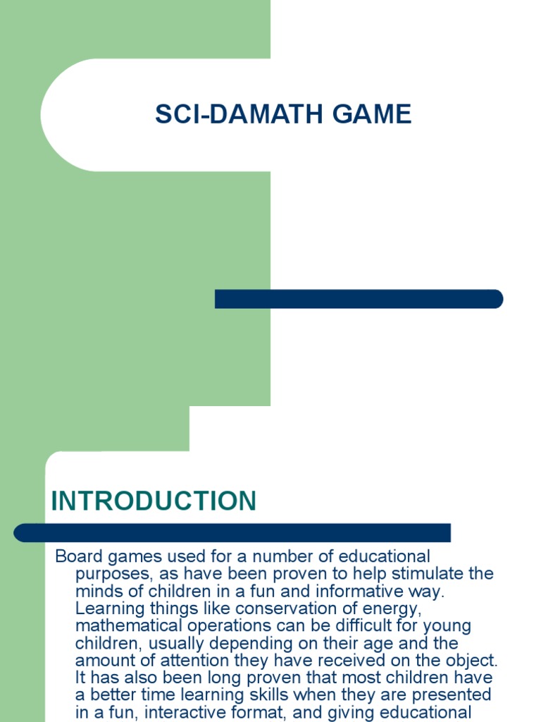 Sci-Damath Game | PDF