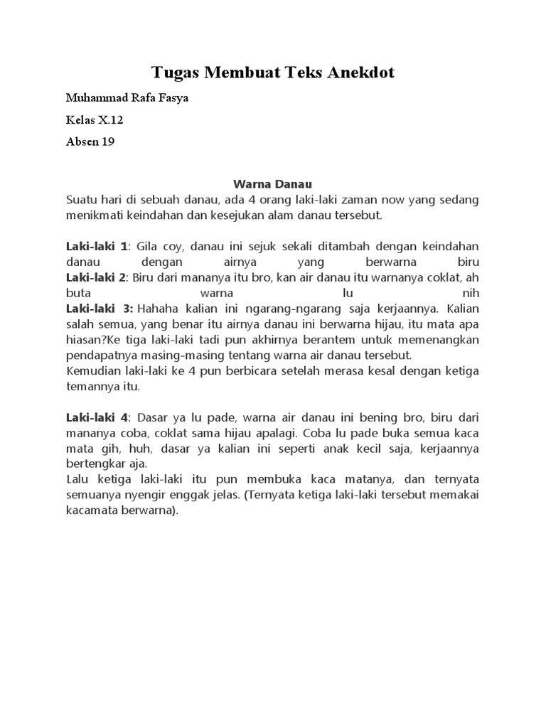 Teks Anekdot Rafa | PDF