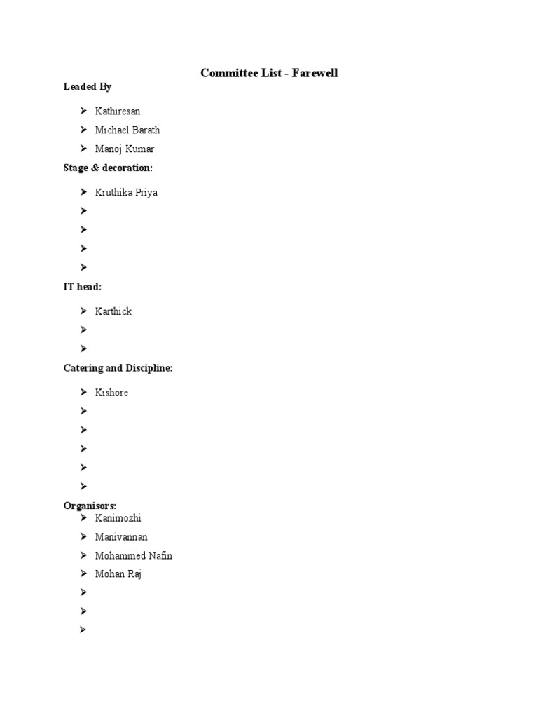 Committee List | PDF