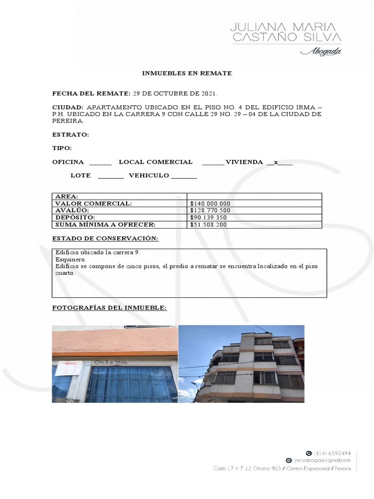 Remate Edificio Irma | PDF