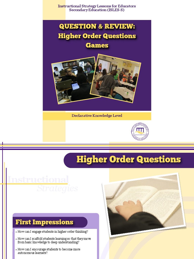 HOTS (Higher Order Thinking Skills) | PDF | Simulation | Cognition