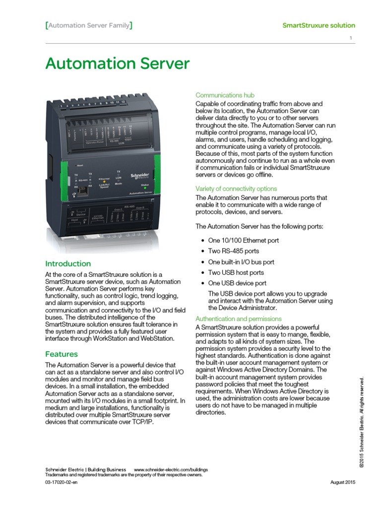 Automation Server Specification | PDF | Transport Layer Security ...